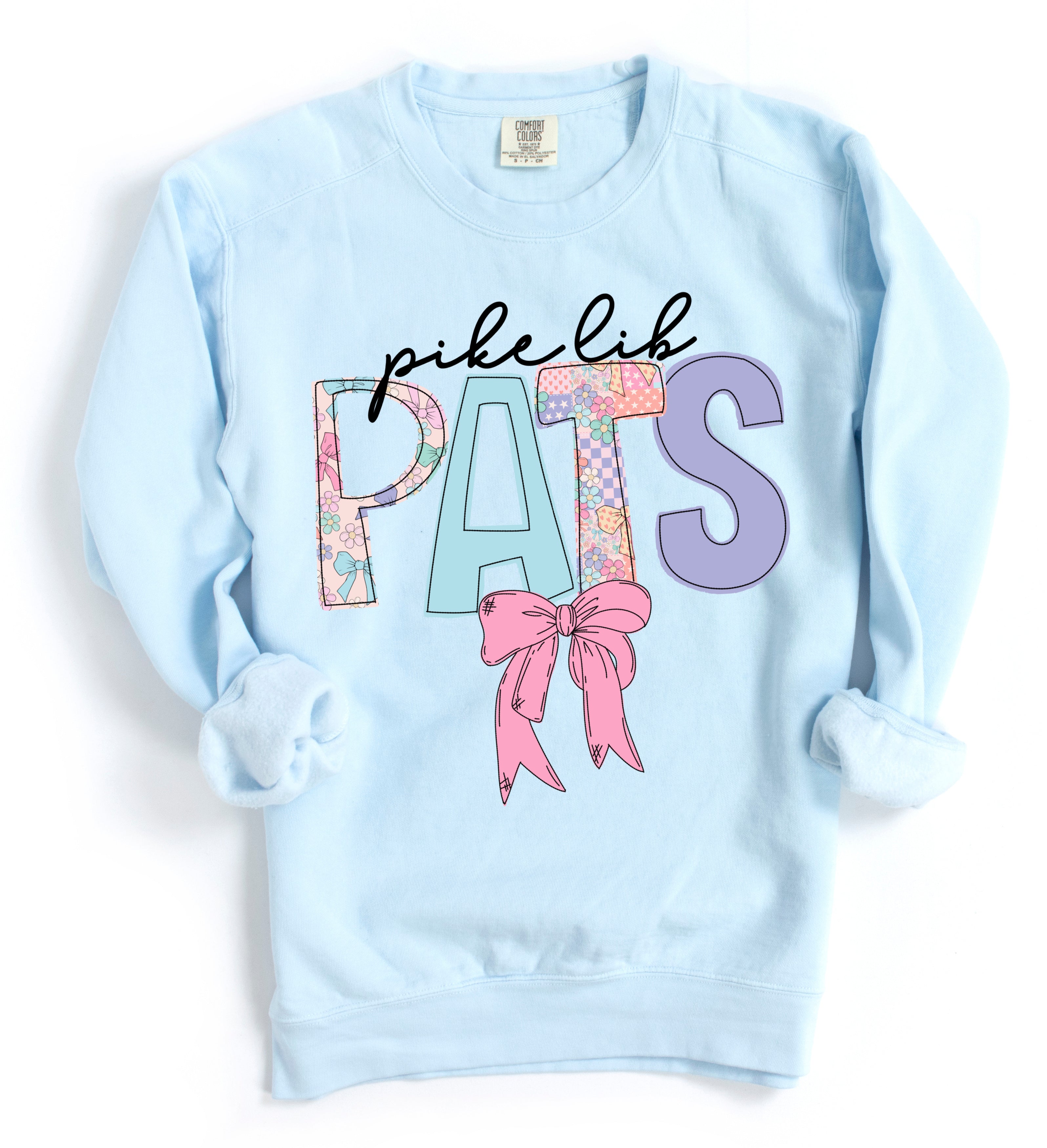 Comfort Colors Pike Lib Pats Bow Sweatshirt - Adult Sizes – Pink ...