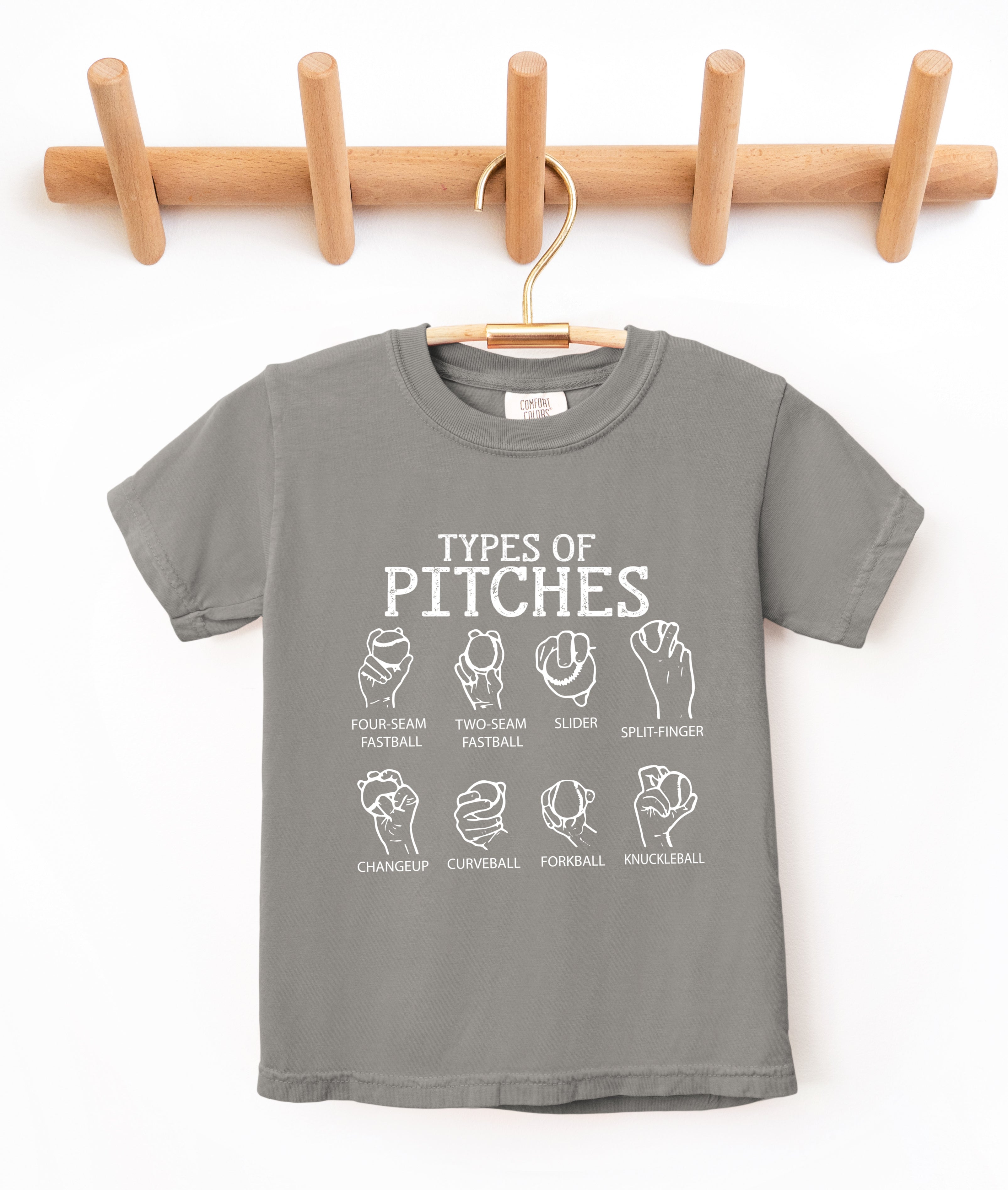 Comfort Colors - Youth and Adult - Types of Pitches Shirt/ Toddler, Yo ...