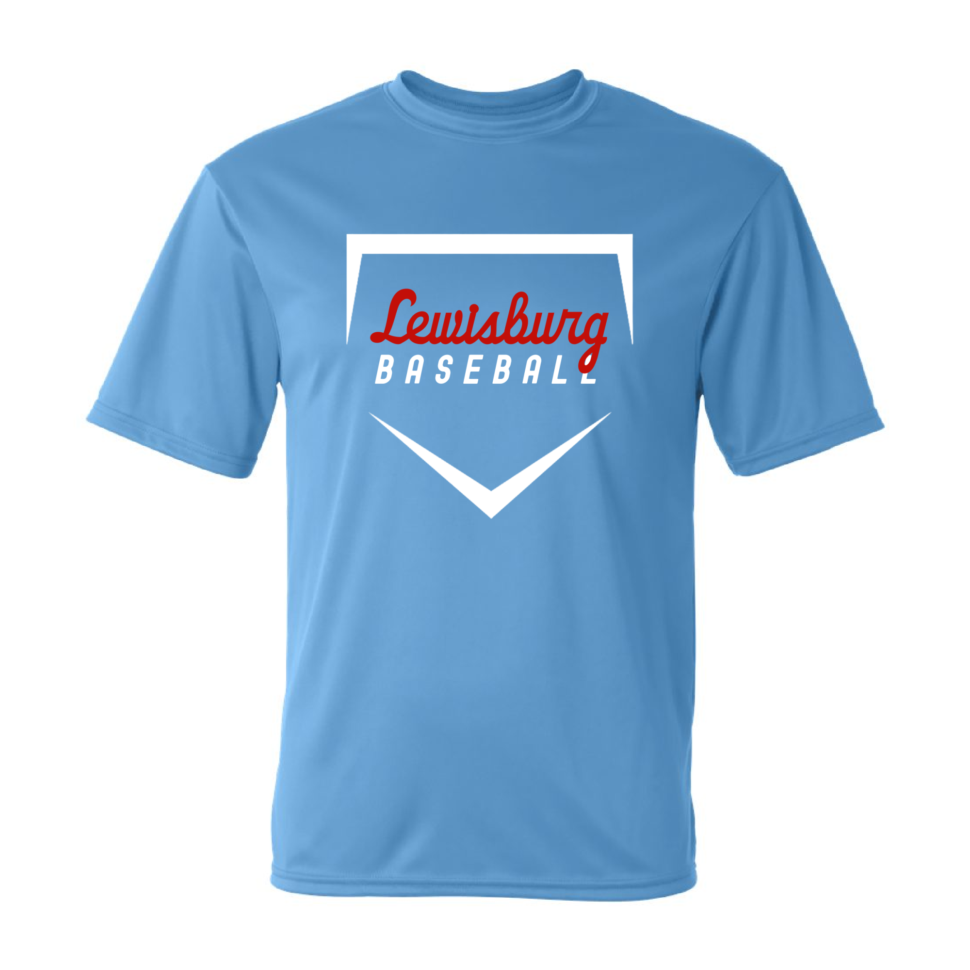 Powder Blue or Navy Drifit Lewisburg Baseball Tee/ Youth and Adult Siz ...