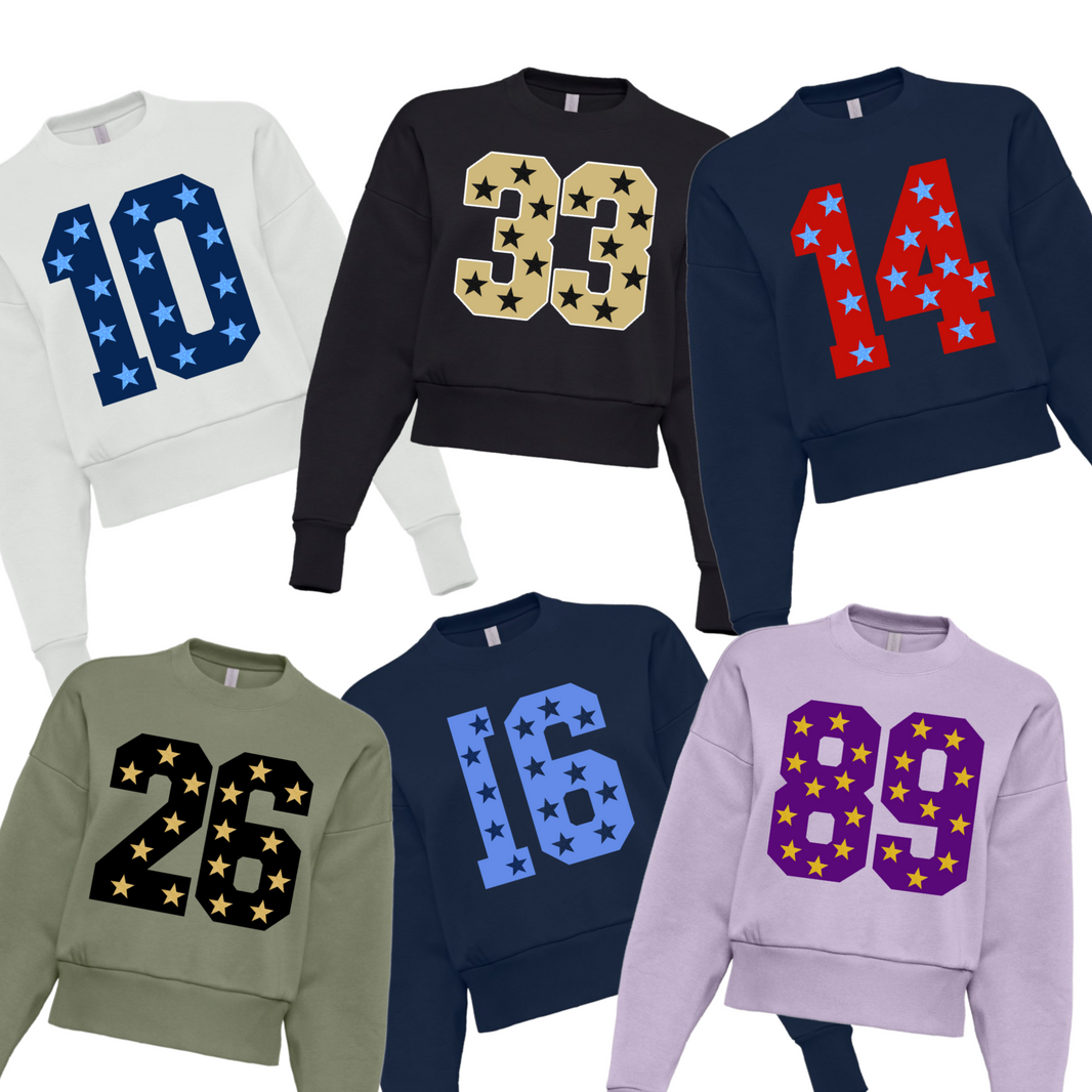 Custom Spirit Number with Stars Collection – Pink Mustache Boutique