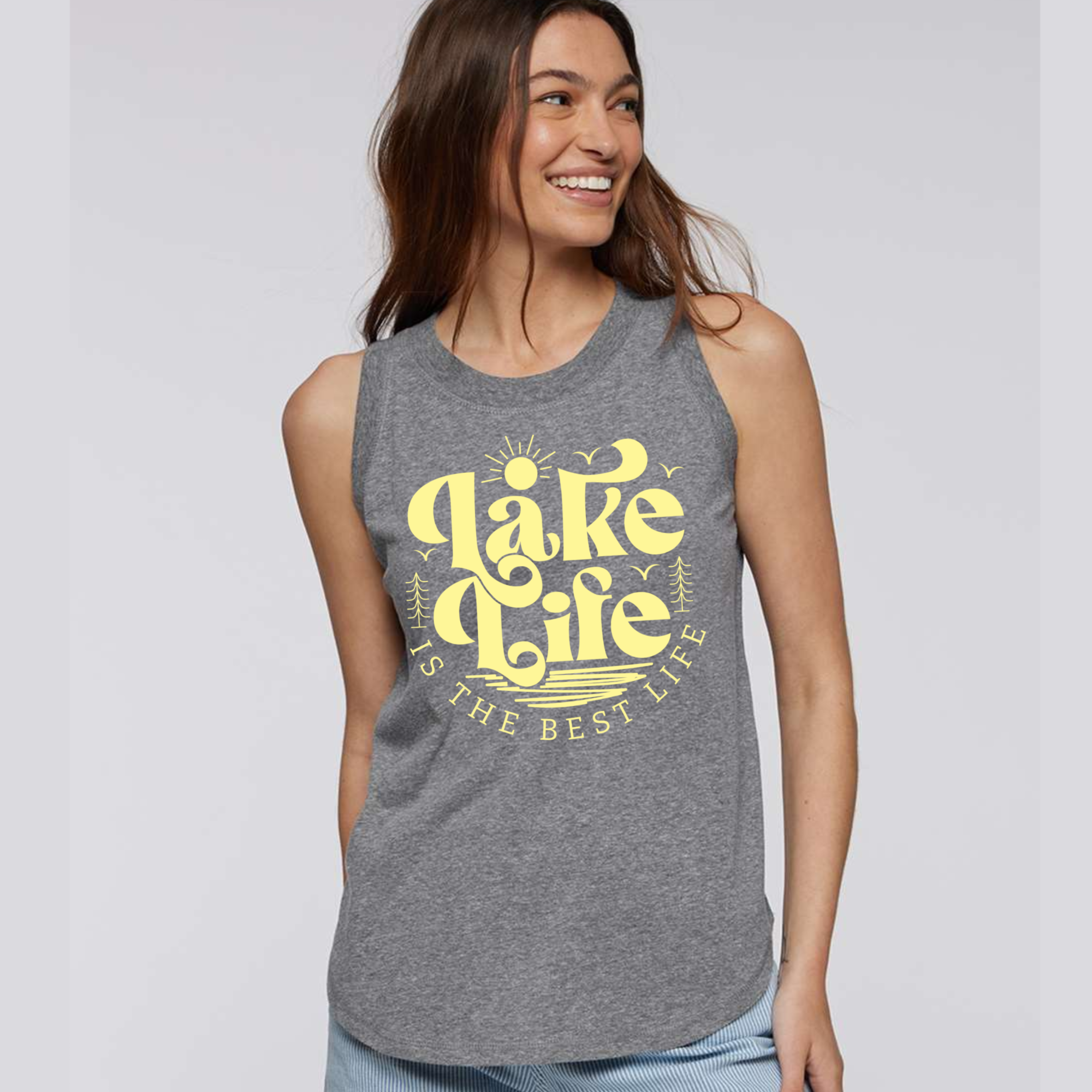 Lake Life Is The Best Life Tank/ Soft Style Tank – Pink Mustache Boutique