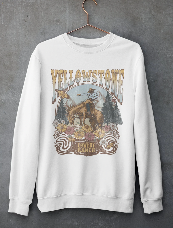 Gildan, Bella, or Comfort Colors Yellowstone Sweatshirt – Pink Mustache ...